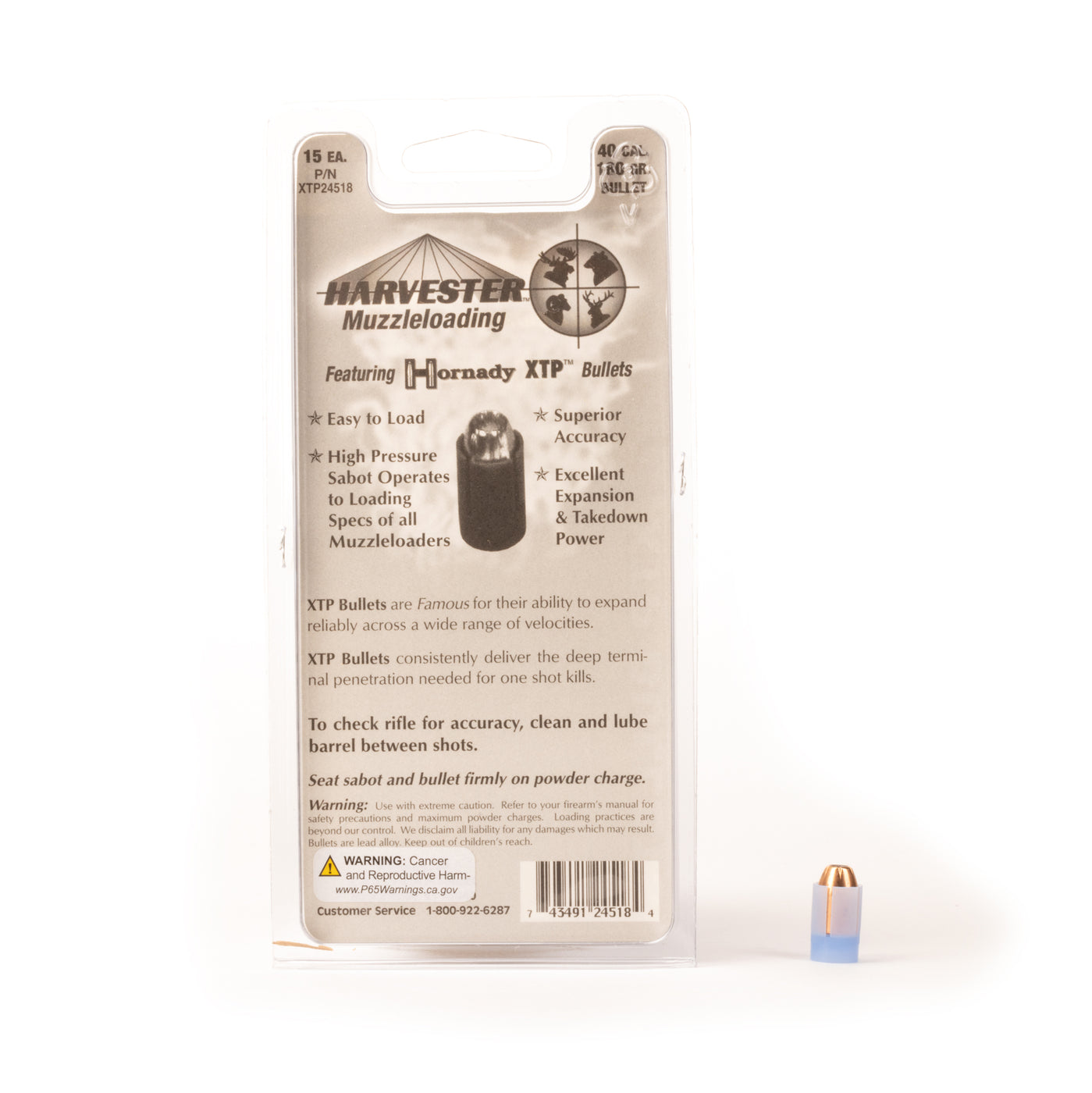 Hornady XTP Bullets - 45 Caliber Sabots - 180 Grain .400 Bullets (15 P ...