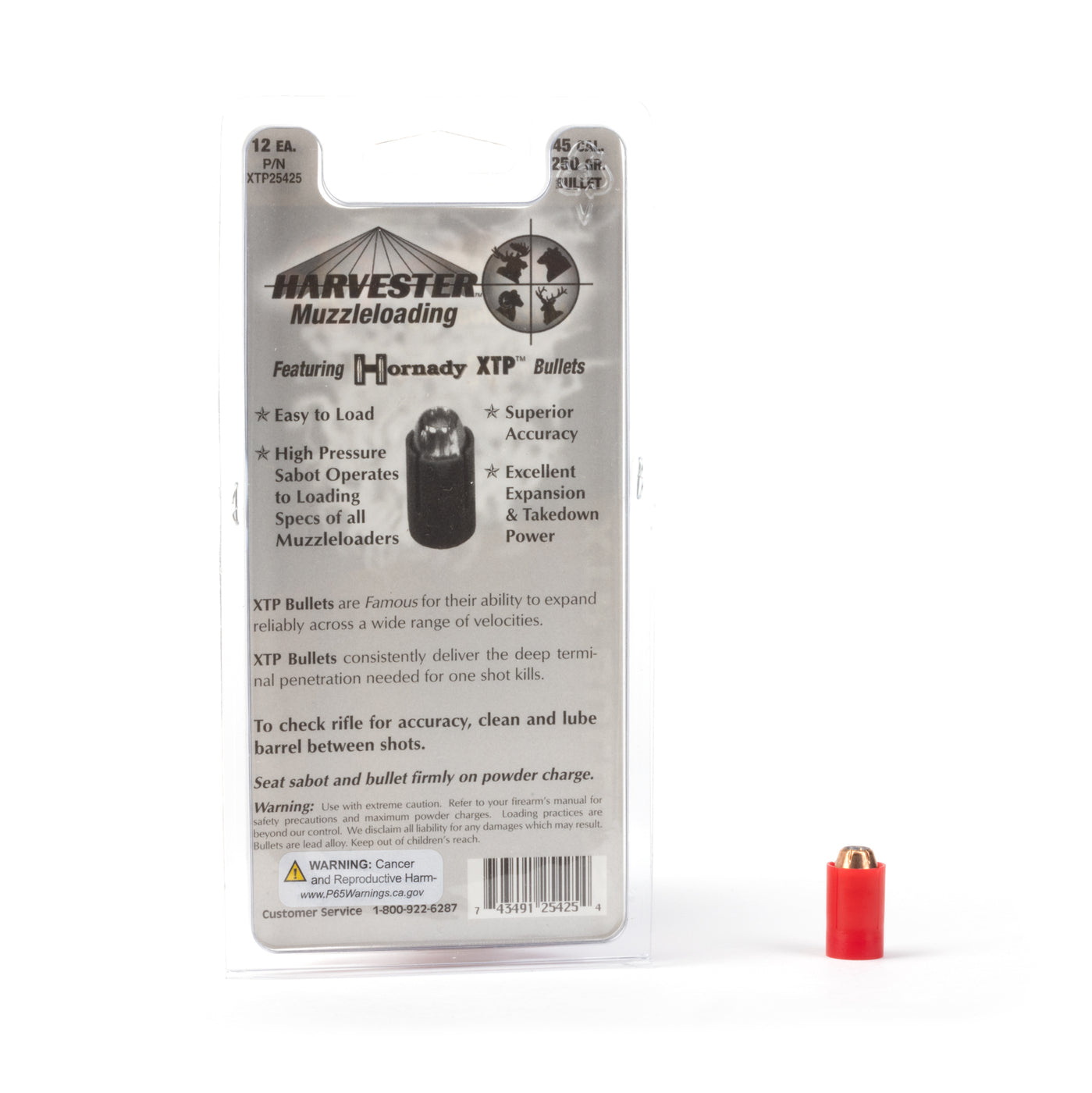 Hornady XTP Bullets - 54 Caliber Sabots - 250 Grain .452 Caliber Bulle ...