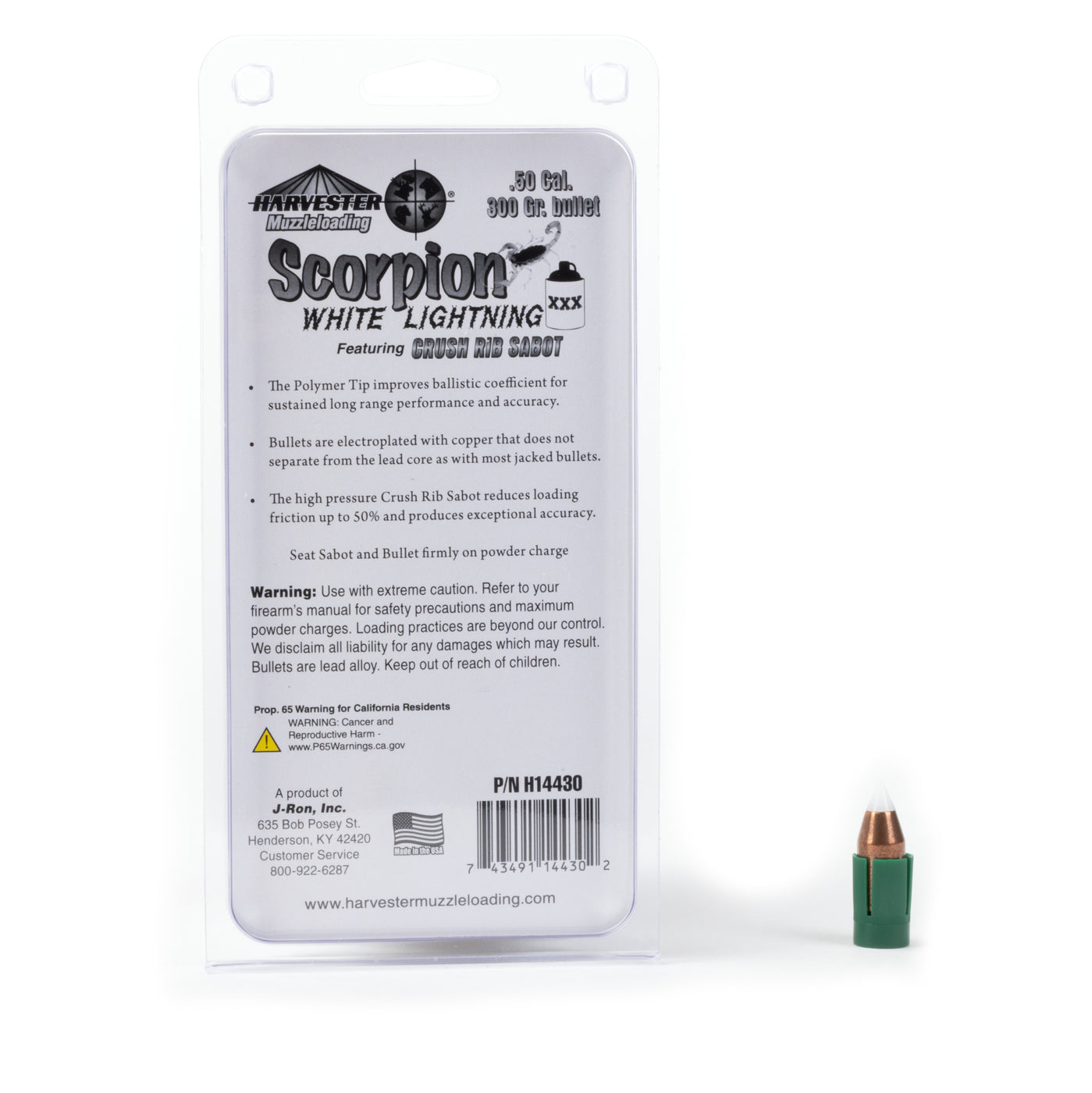 Scorpion - White Lightning - 50 Caliber Sabots - 300 Grain .430 Bullet ...